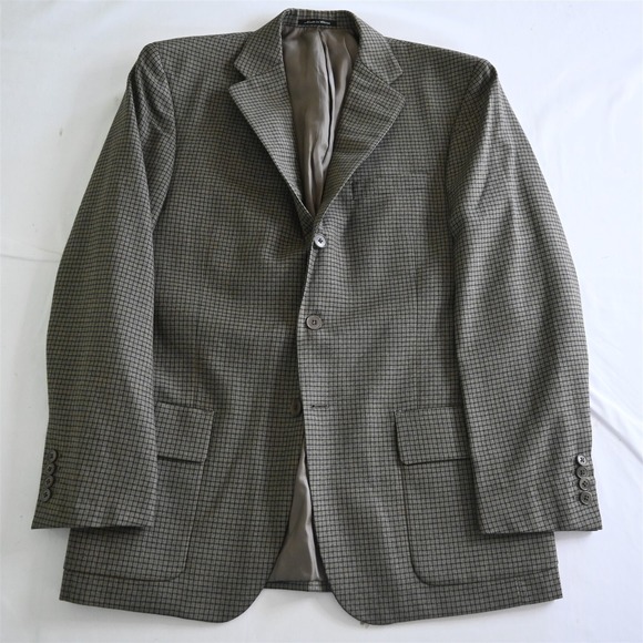 Murano | Suits & Blazers | Murano 42r Brown Check 0 Wool Mens Blazer ...